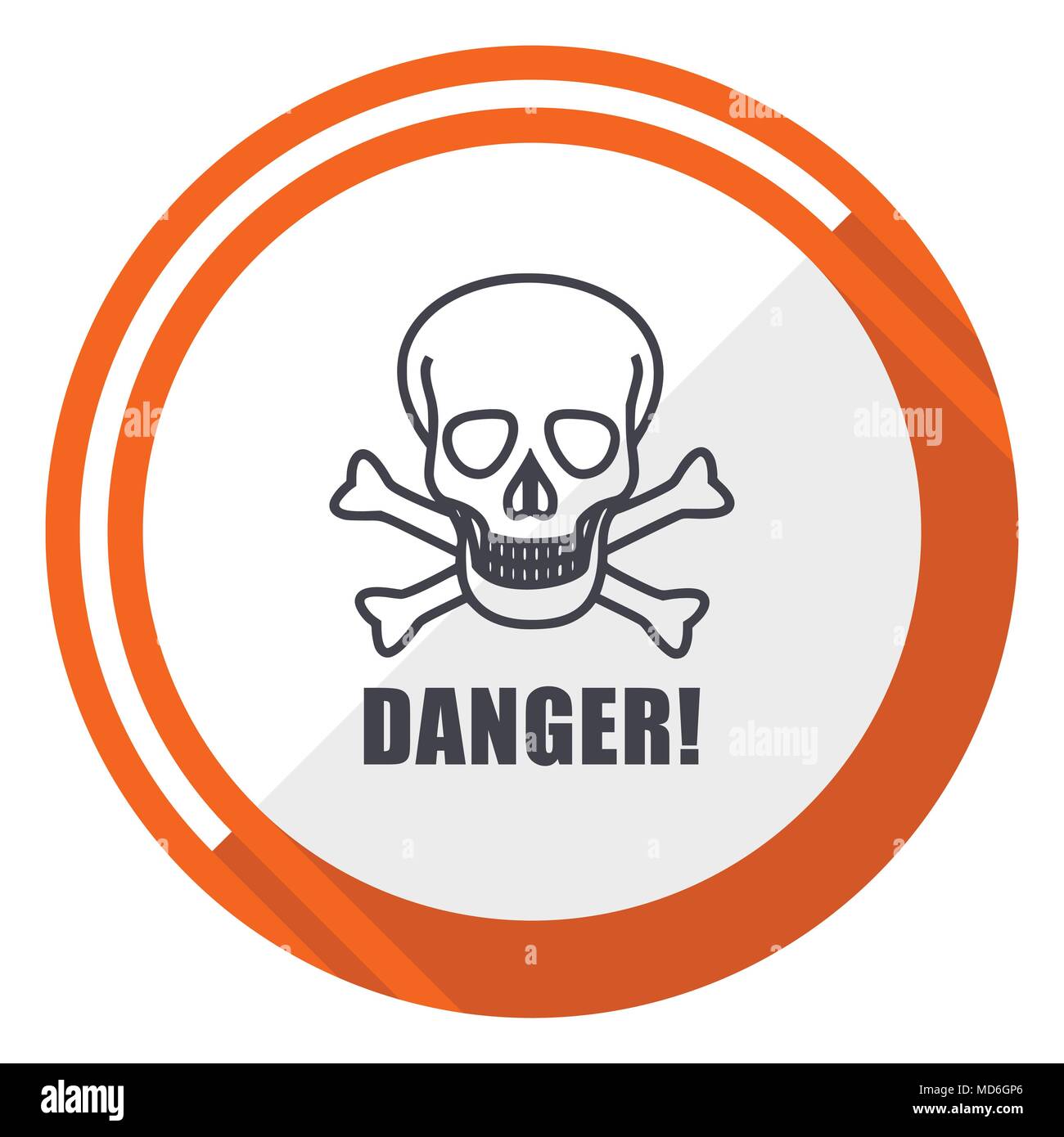 Danger Sign Skull Vector