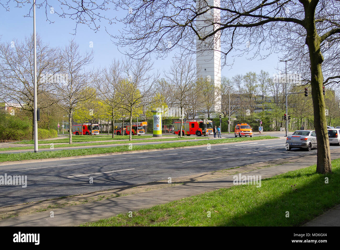 HANNOVER / GERMANY - APRIL 18, 2018: German fire service vehicles from ...