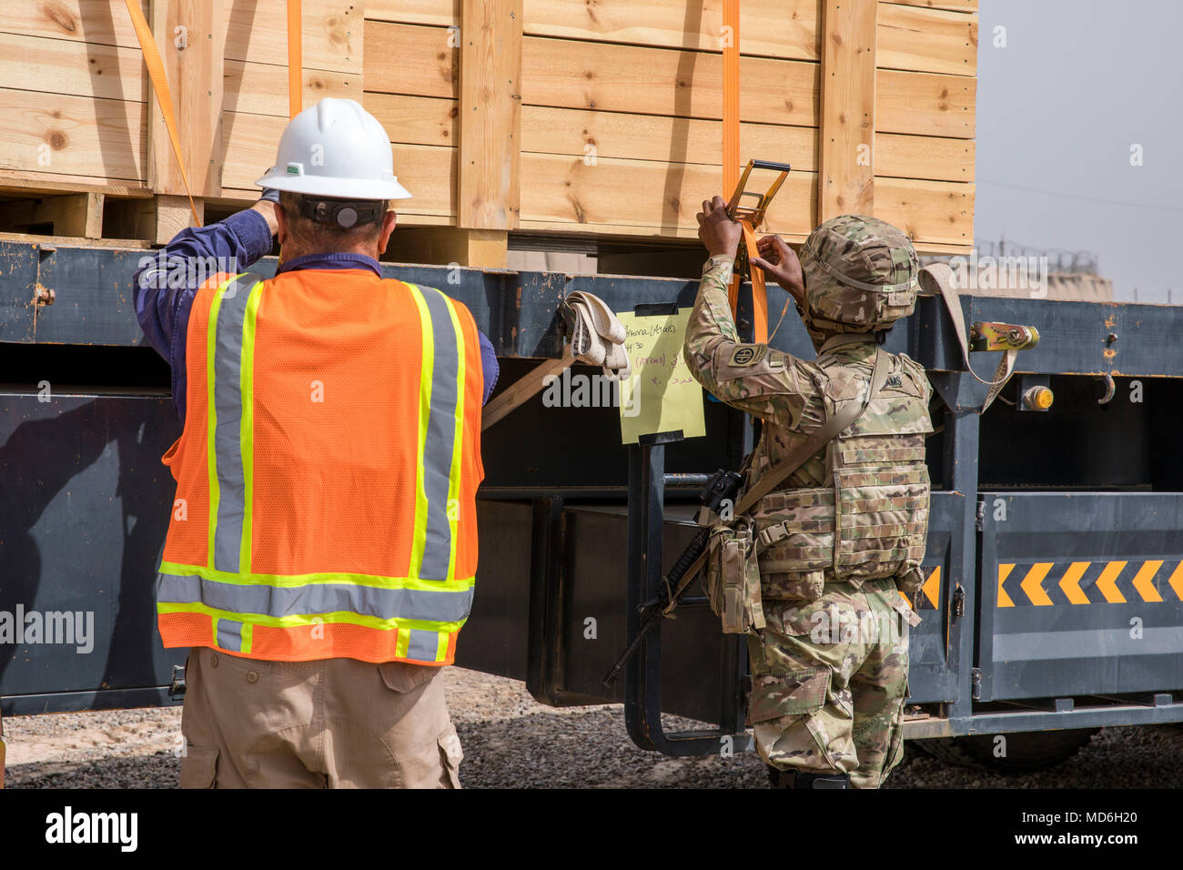 U.S. Army Sgt. Sierra Williams, with the 249th Composite Supply Company ...