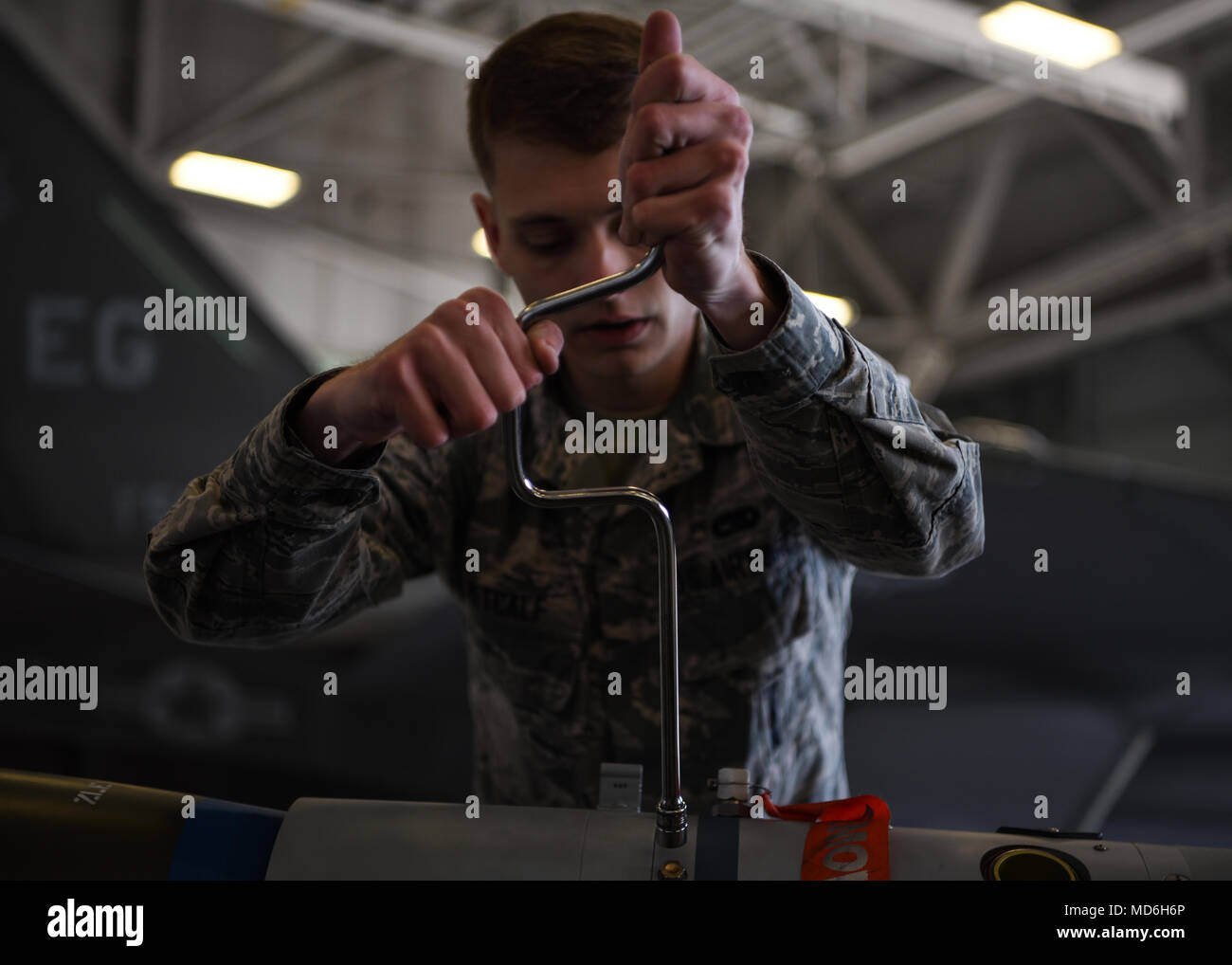 U.S. Air Force Senior Airman Tyler Metcalf, 33rd Fighter Wing aircraft ...