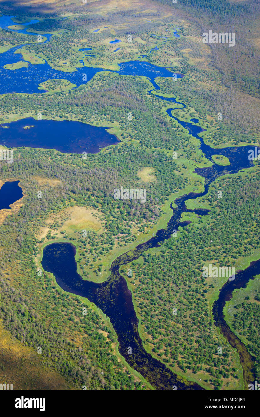 Forest river, top view Stock Photo - Alamy