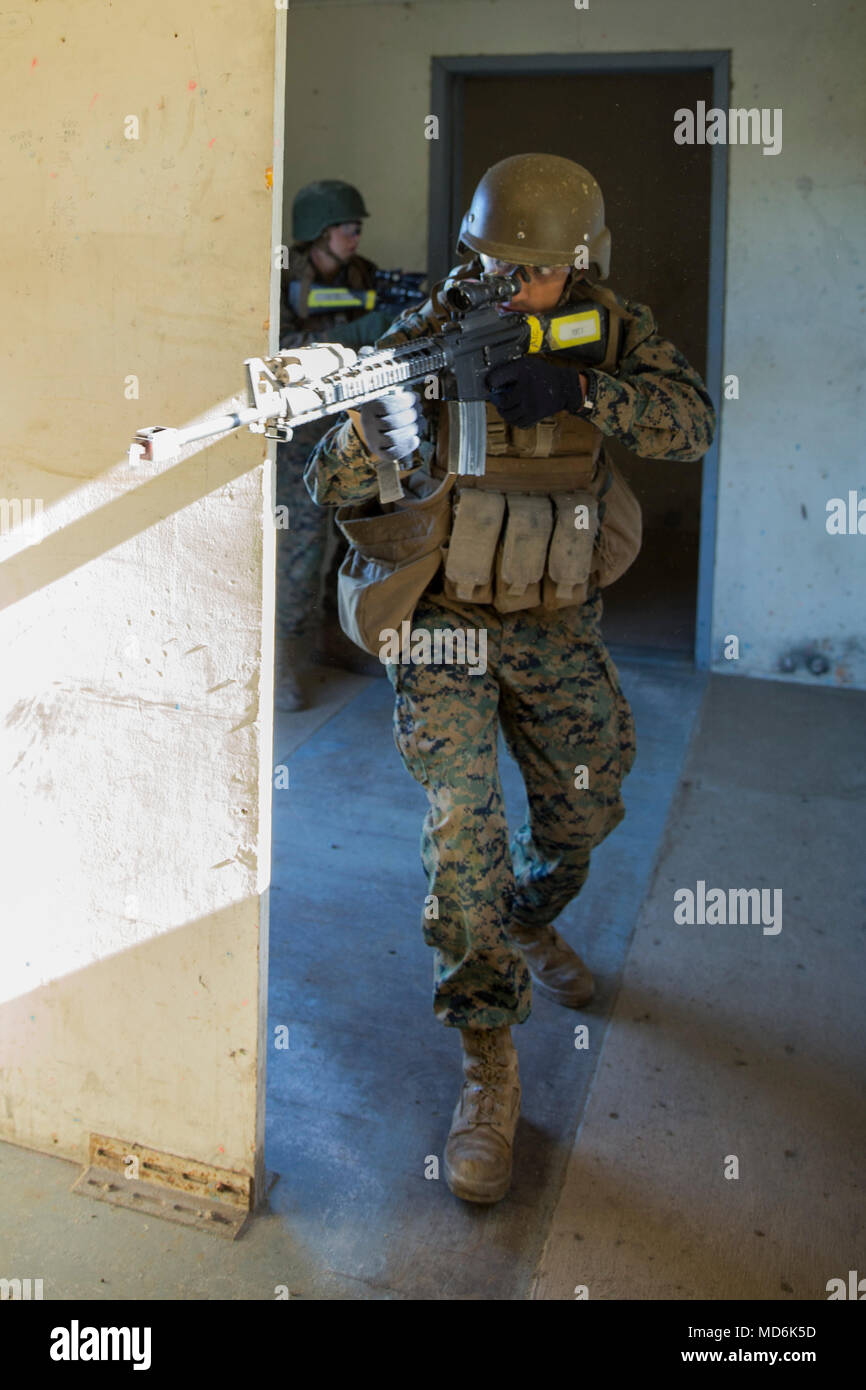 U.S. Marines, with Golf Company, Marine Combat Training Battalion (MCT), School of Infantry ...