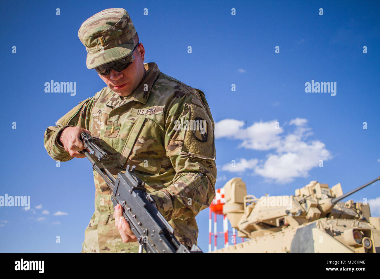 U.S. Army 2nd Lt. Kaleb L. Digby, an armor officer assigned to Troop A ...