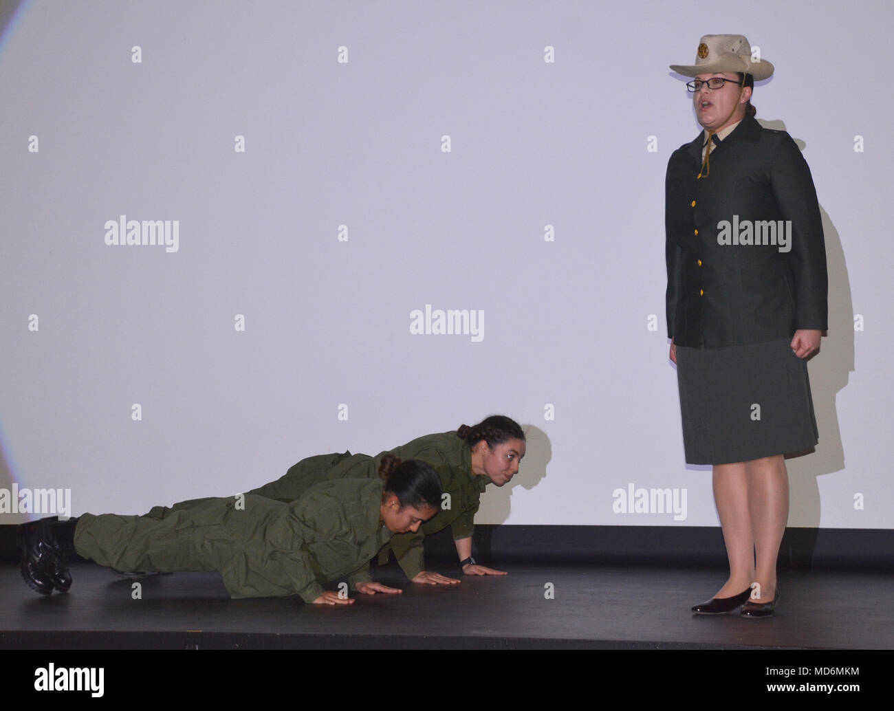Members of the 59th Ordnance Brigade perform historical vignettes ...