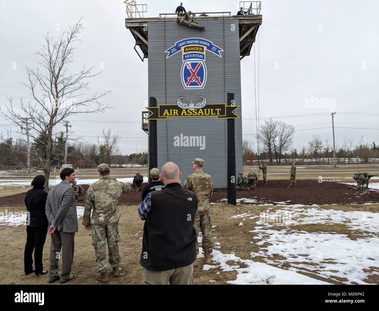 During his visit to Fort Drum, Secretary of the Army Mark T. Esper ...