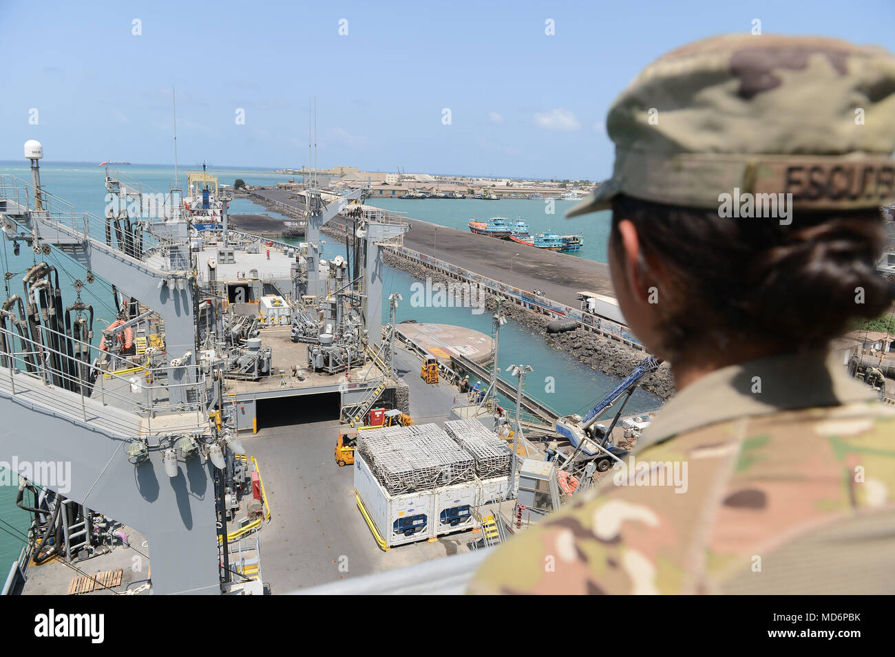 PORT OF DJIBOUTI, Djibouti –Soldiers assigned to the 3-144 Infantry ...