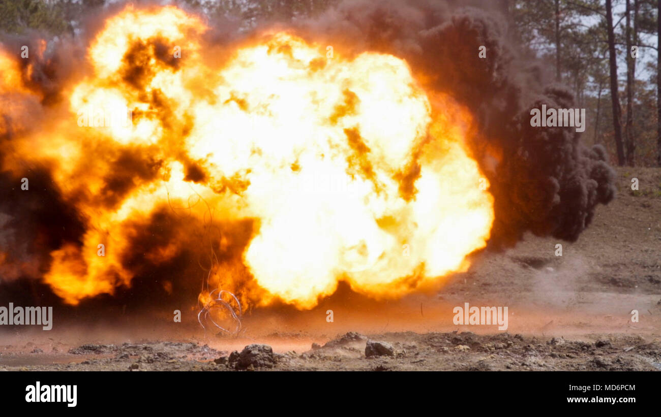 A Bangalore charge detonates during an explosive package hosted by ...