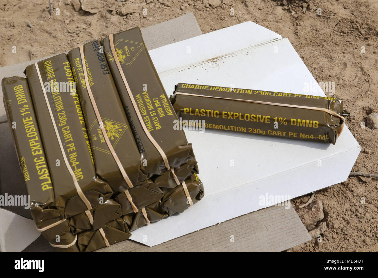 Plastic explosives are used as a charge to detonate larger explosives ...