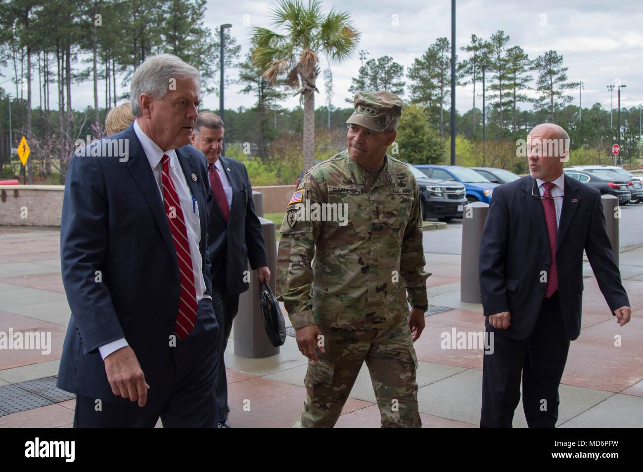 Lt. Gen. Michael Garrett, the U.S. Army Central commander, greets U.S ...
