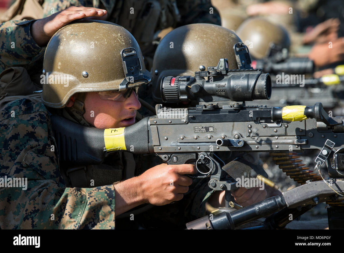 U.S. Marines, with Golf Company, Marine Combat Training Battalion (MCT ...