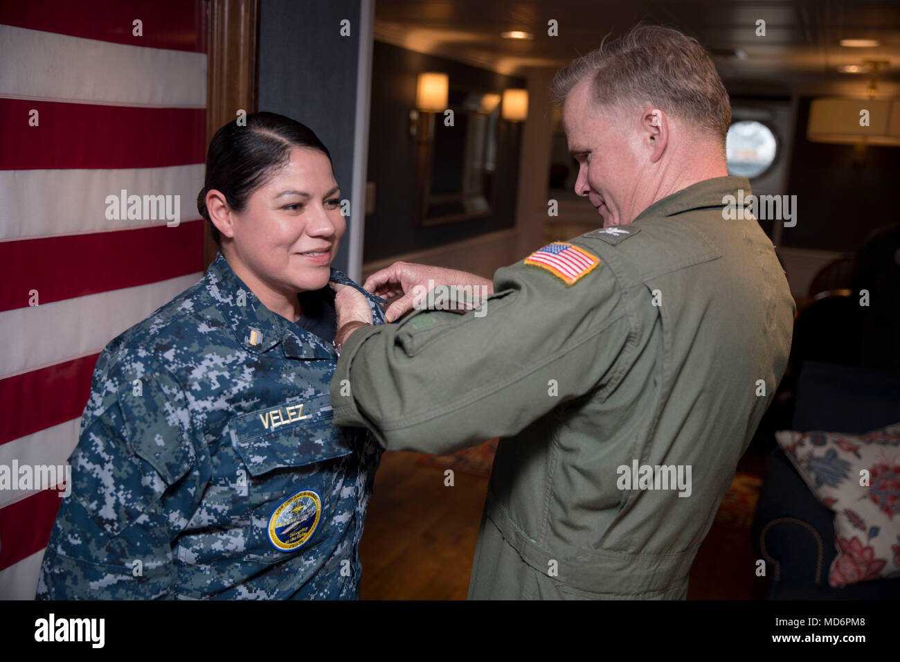 NORFOLK, Va. (Mar. 30, 2018) -- Ensign Pamela Velez, assigned to USS ...
