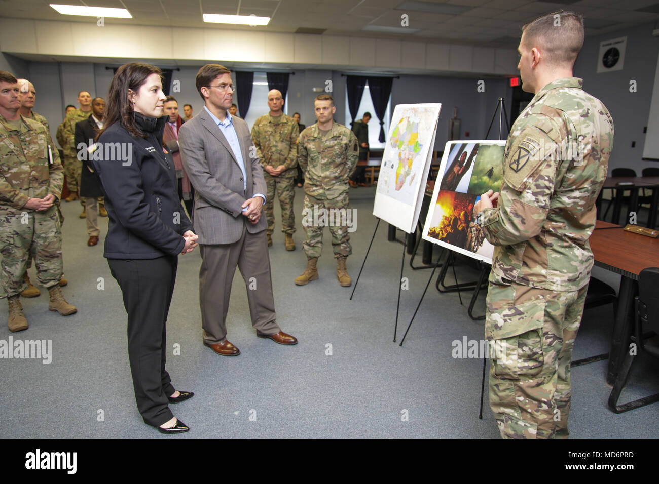 Secretary of the Army Dr. Mark Esper (center), and Congresswoman Elise ...