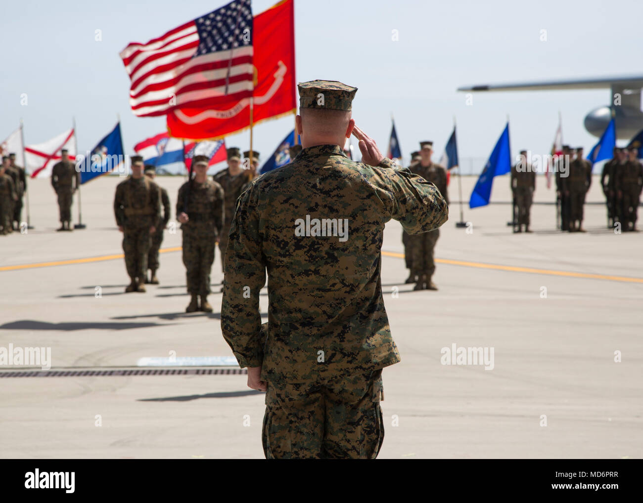 Lt. Col. Ryan C. Pope, commanding officer of Marine Aerial Refueler ...