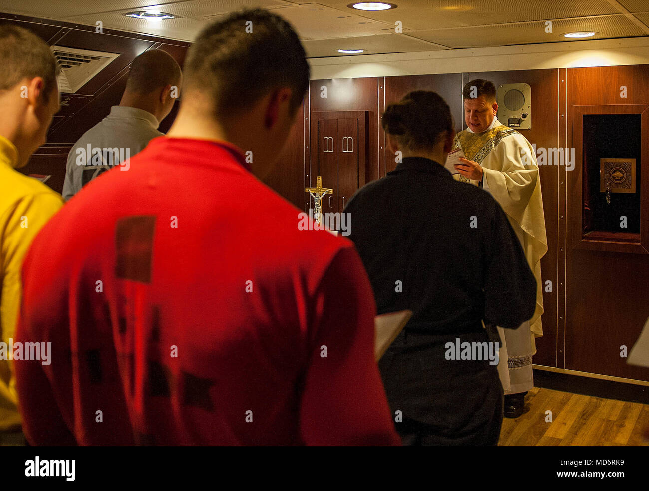 180331-N-JC445-0012 ATLANTIC OCEAN (March 31, 2018) Lt. Tomek Maka, a ...