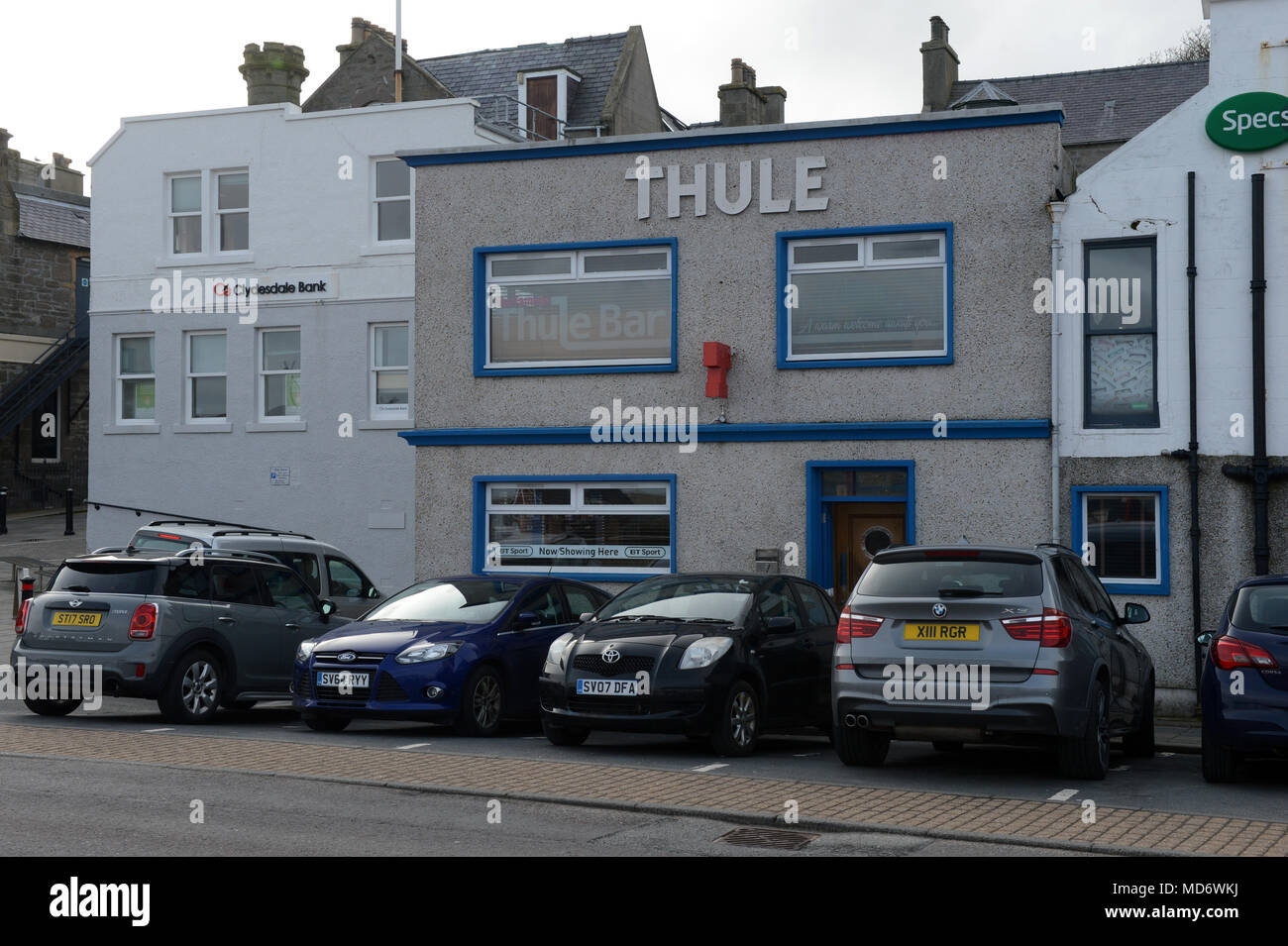 Thule pub bar on the sea front in Lerwick harbour Shetland Stock Photo ...