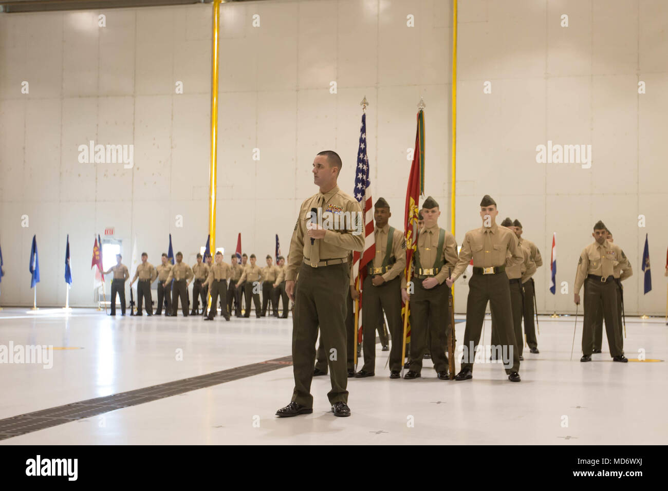 U.S. Marine Corps Sgt. Maj. Sean Cox, incoming sergeant major, HMX-1 ...