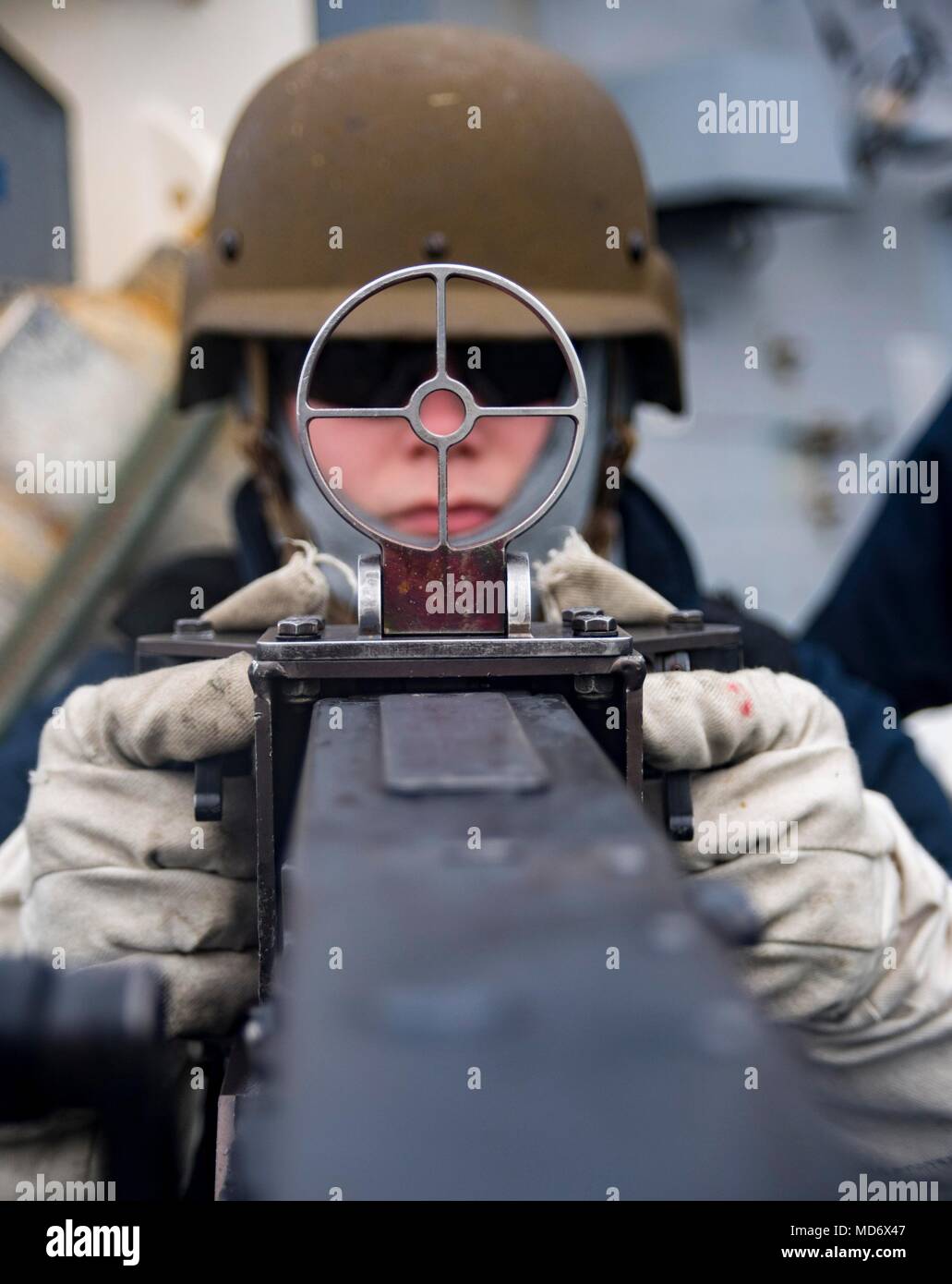 180329-N-RG482-100 ATLANTIC OCEAN (March 29, 2018) Sonar Technician ...