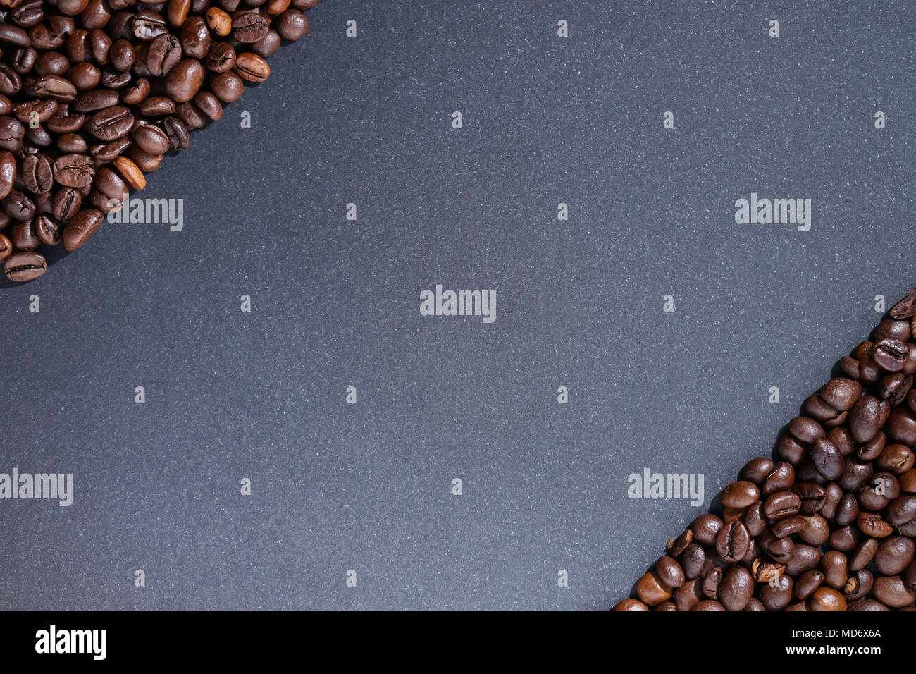 Coffee beans frame on dark background Stock Photo - Alamy
