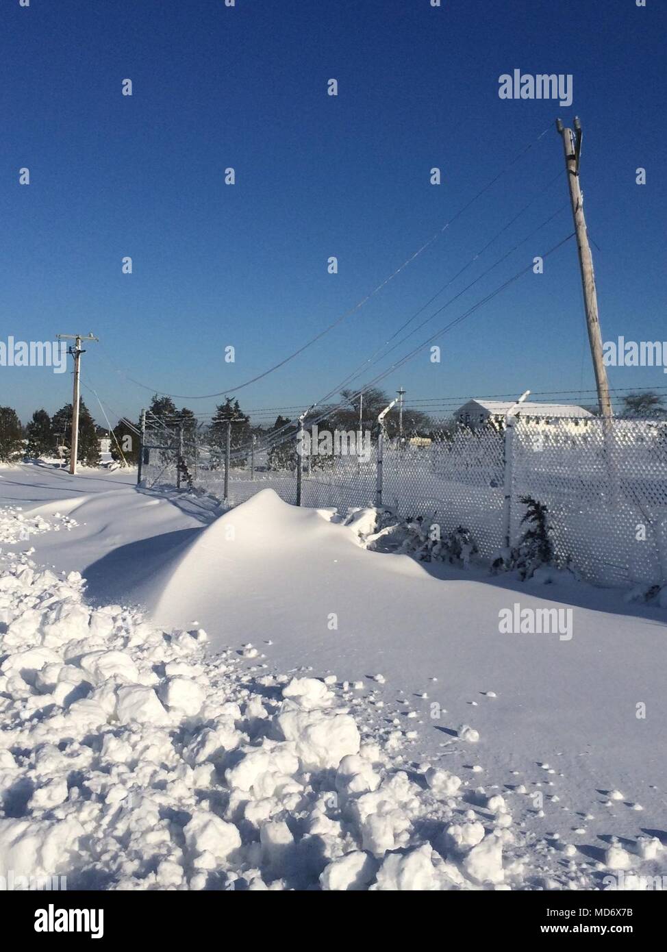 Winter Storm Skylar damages electrical lines at Otis Air National Guard ...