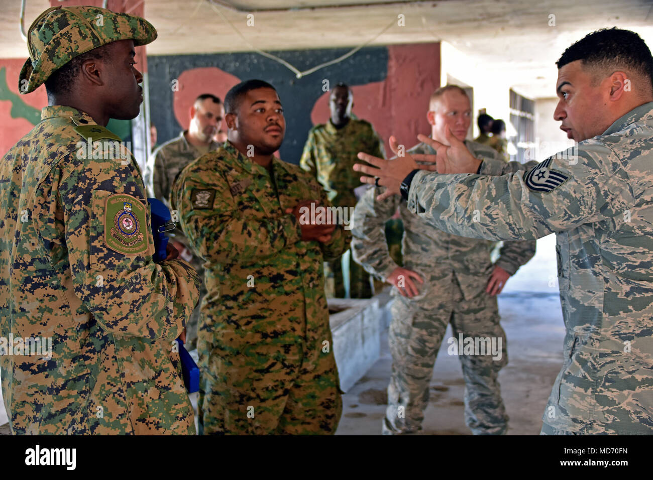 An airman from the 143d Security Forces Squadron, Rhode Island Air ...