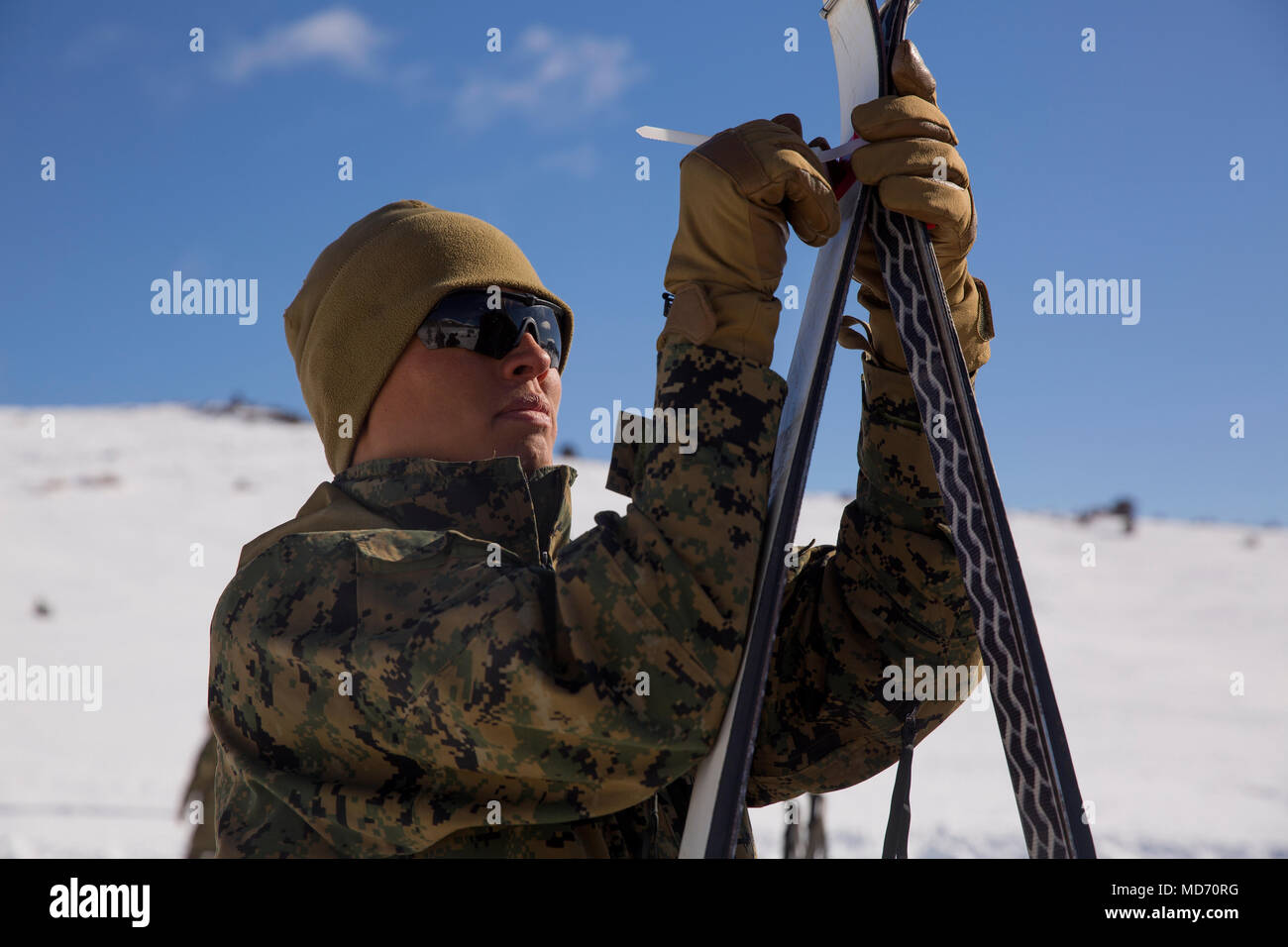 U.S. Marine Corps Lance Cpl. Ismael Martinez, field radio operator with ...