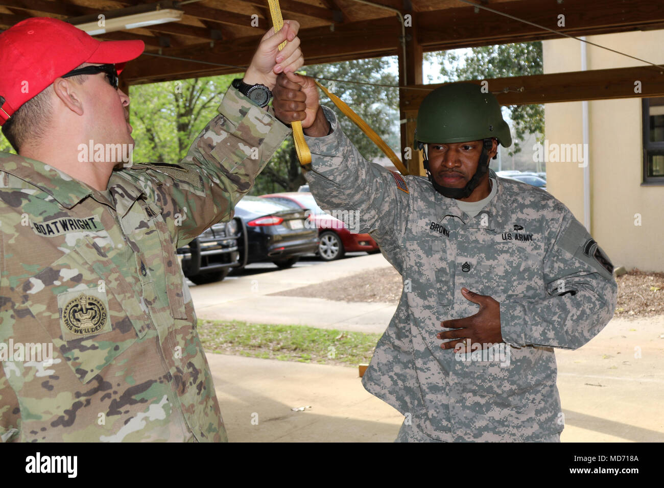 From right, U.S. Army Staff Sgt. Duriel L. Brown of Fort Valley, Ga., a ...