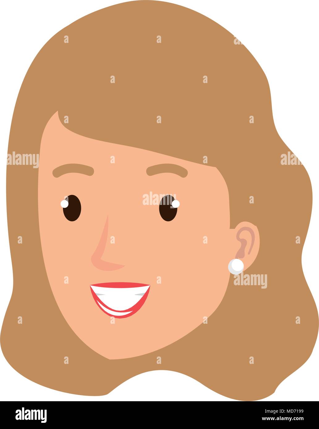 beautiful and young woman head Stock Vector Image & Art - Alamy