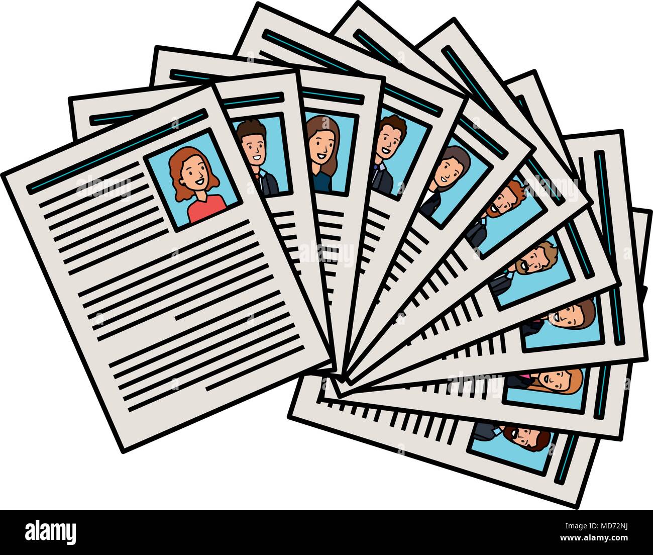 Employment papers Stock Vector Images - Alamy