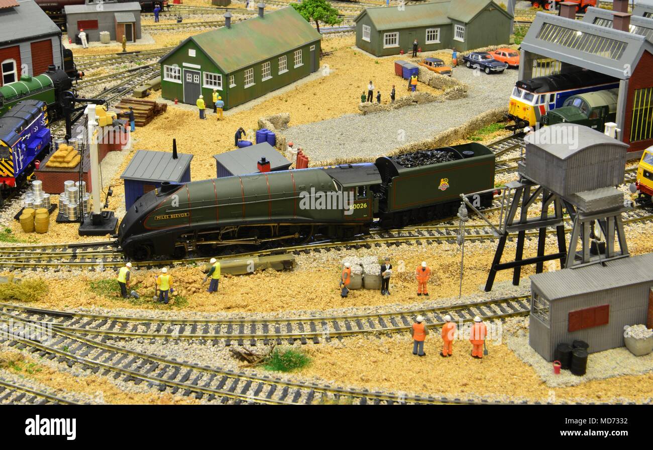 A model railway based on a desert landscape Stock Photo - Alamy