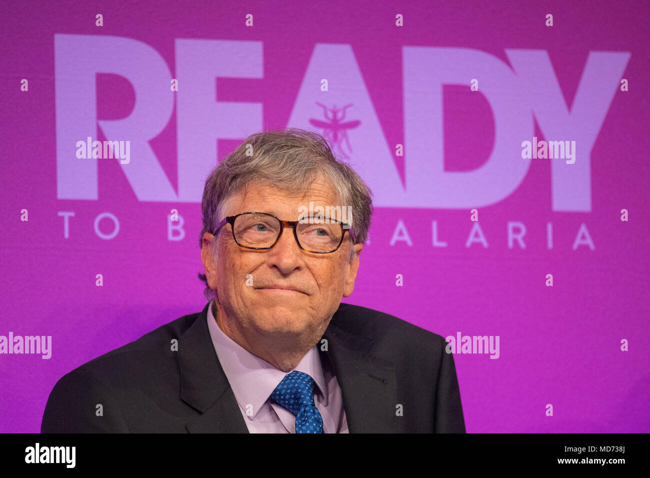 Bill Gates at the Malaria Summit in 8 Northumberland Avenue, London ...