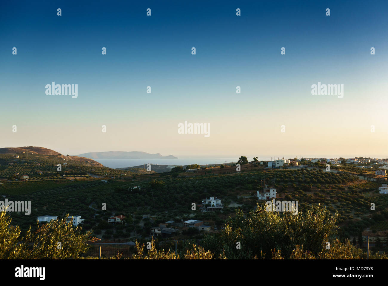 Agricultural field and farmhouse, Crete, Greece Stock Photo - Alamy