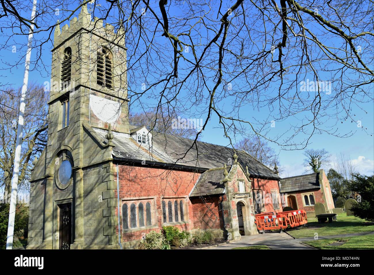 Much Hoole, Lancashire, UK. 20th February 2018. St Michaels church ...