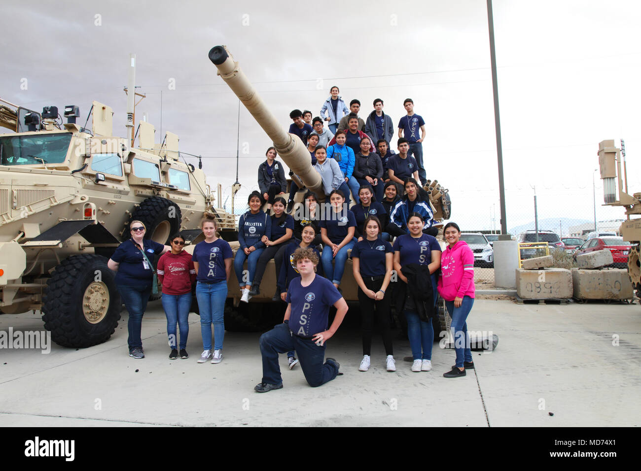 Students with the Desert Hot Springs High School Public Safety Academy ...