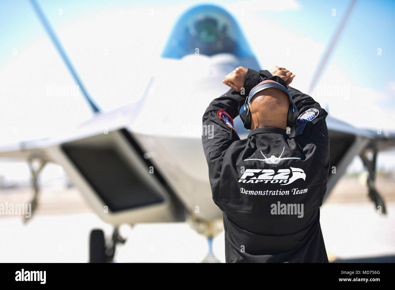 U.S. Air Force Staff Sgt. Israel Davila, F-22 Raptor Demonstration Team ...