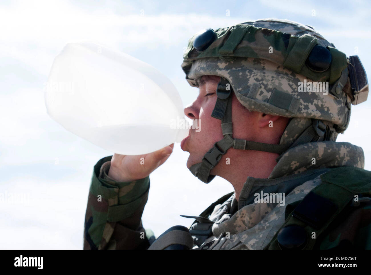 A soldier assigned to the 256 Combat Support Hospital, headquartered in ...