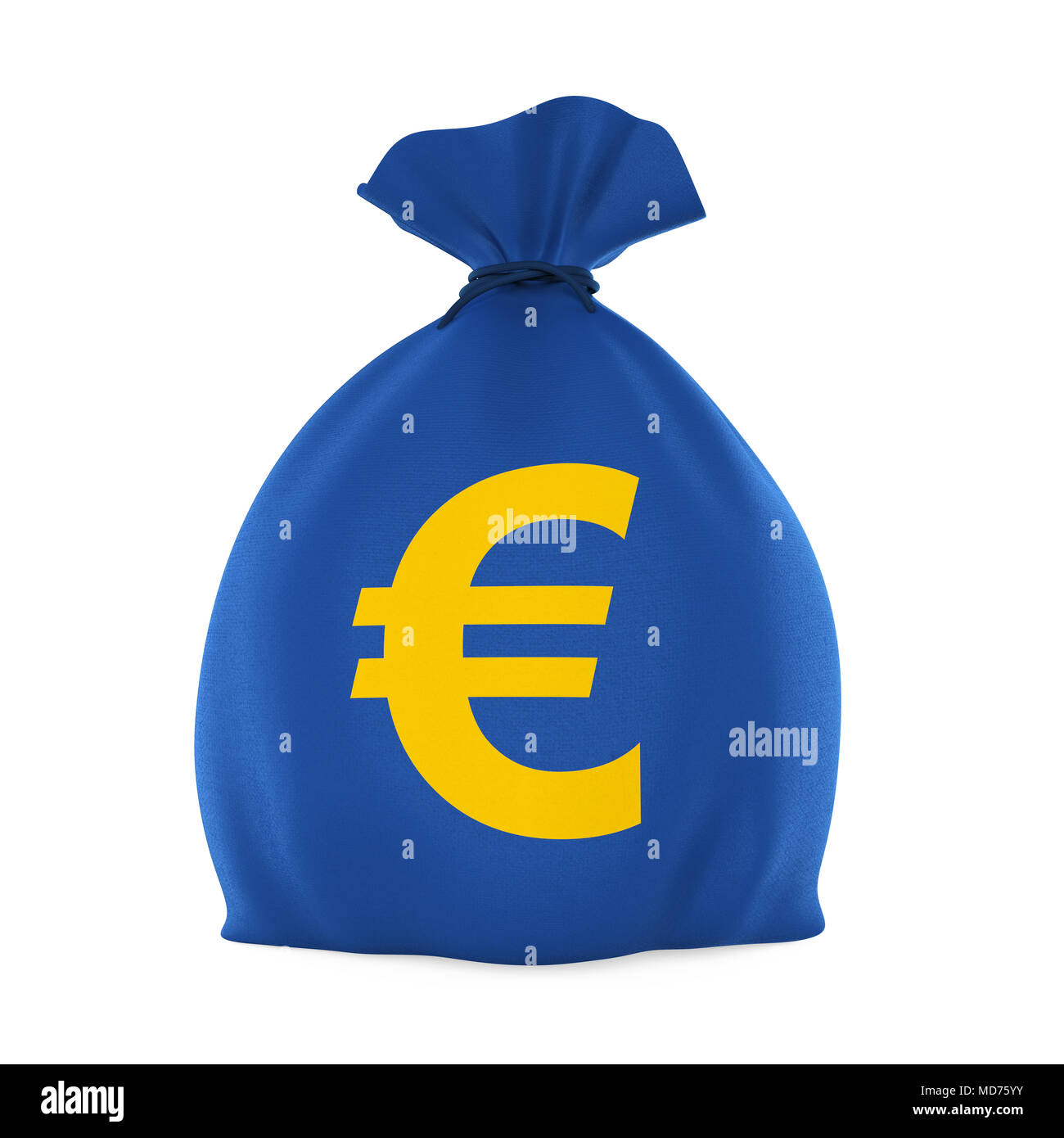 Money Bag with Euro Currency Sign Isolated Stock Photo - Alamy