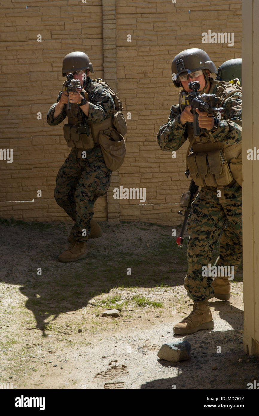 U.S. Marines with Golf Company, Marine Combat Training Battalion (MCT ...