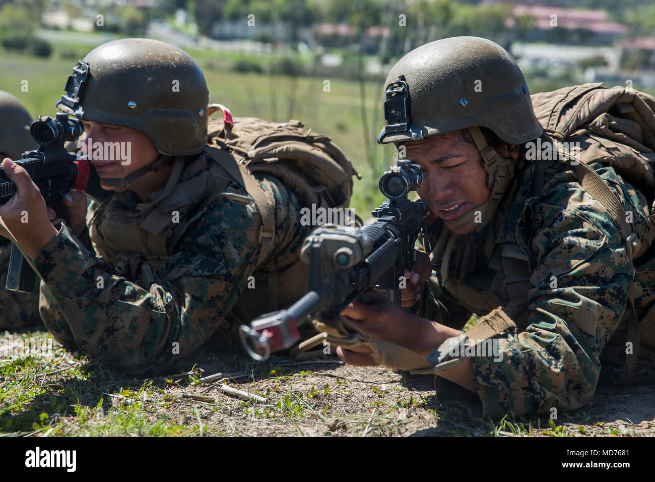 U.S. Marines with Golf Company, Marine Combat Training Battalion (MCT ...