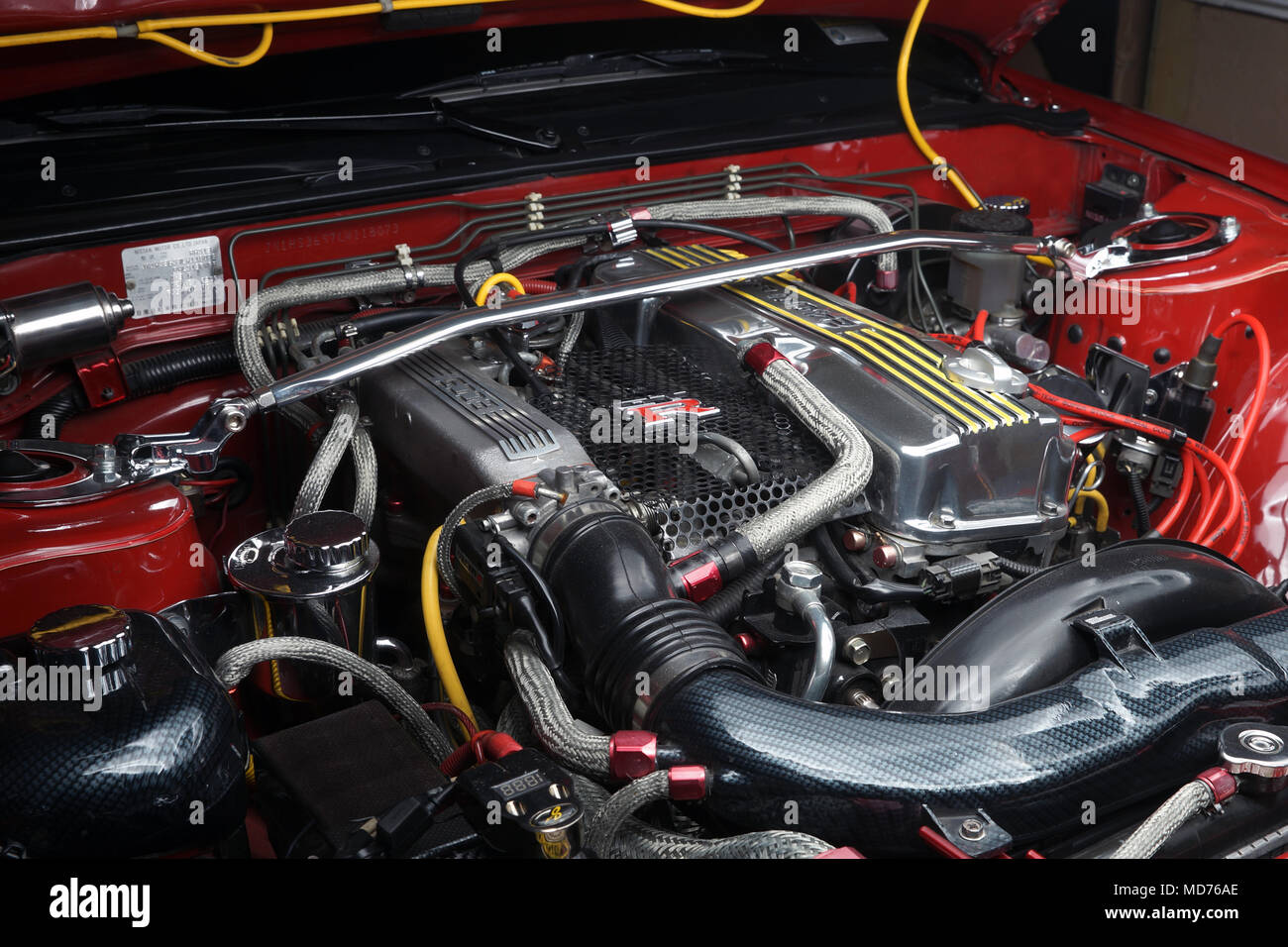 Modified car engine bay hi-res stock photography and images - Alamy