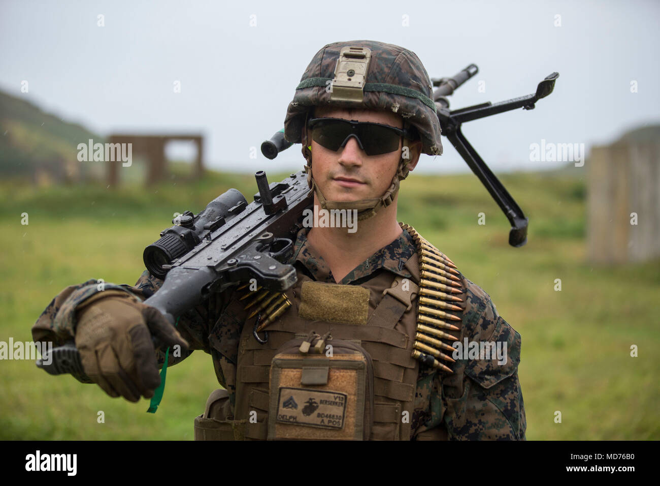 U.S. Marine Corps Cpl. Brandon Delph, a squad leader with Bravo Company ...