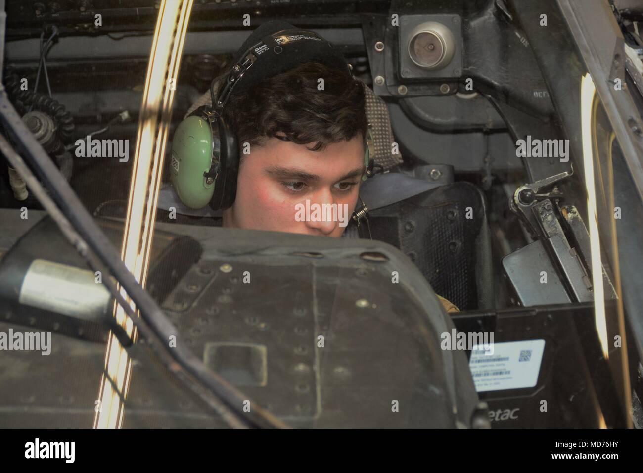 Spc. Damian Murry from C Company, 2-227th Aviation Regiment, 1st Air ...