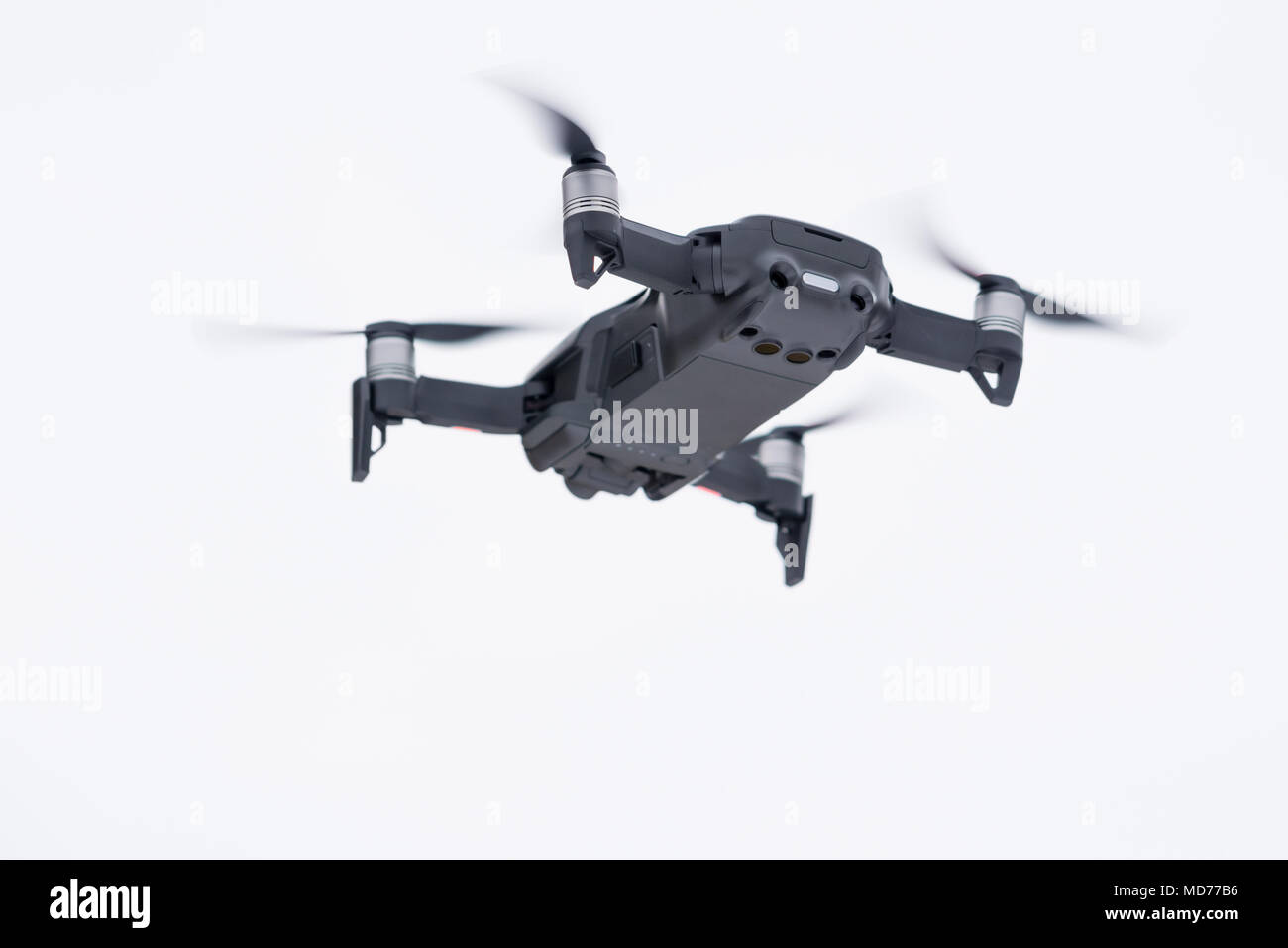 Pancevo - Serbia 03.01.2018. DJI Mavic Air drone flying mid air ...