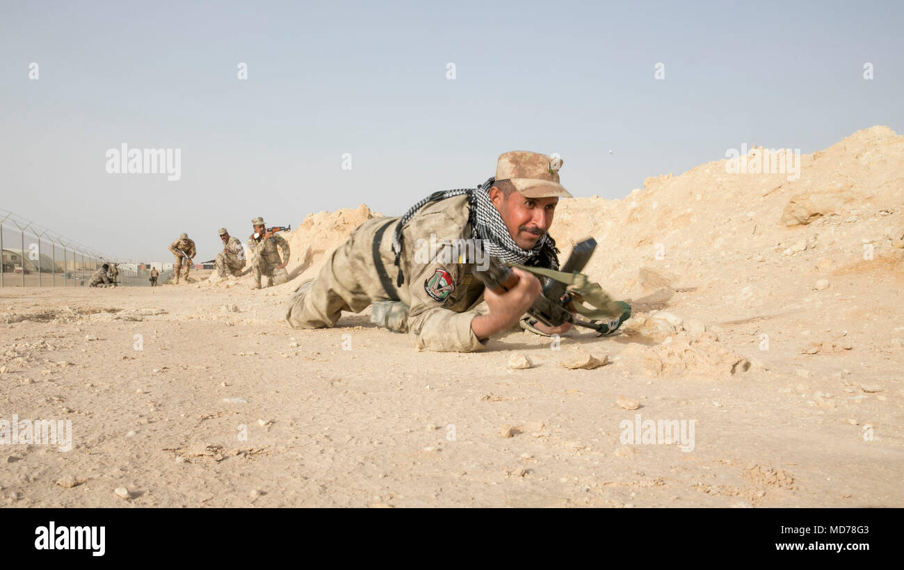 An Iraqi border guard force member, assigned to 1st Battalion, 12th ...