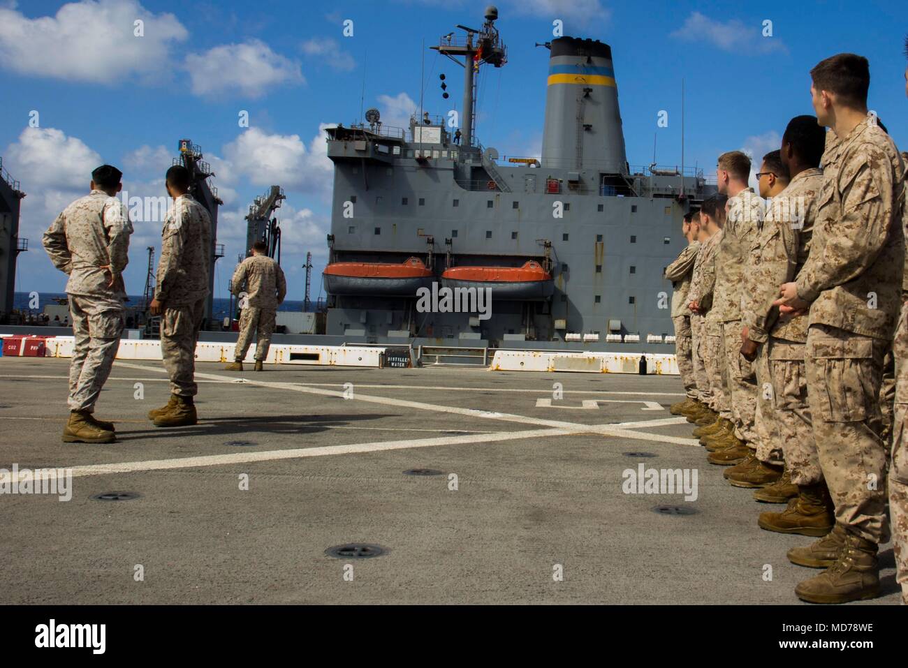MEDITERRANEAN SEA (March 29, 2018) Marines and Sailors assigned to 26th ...