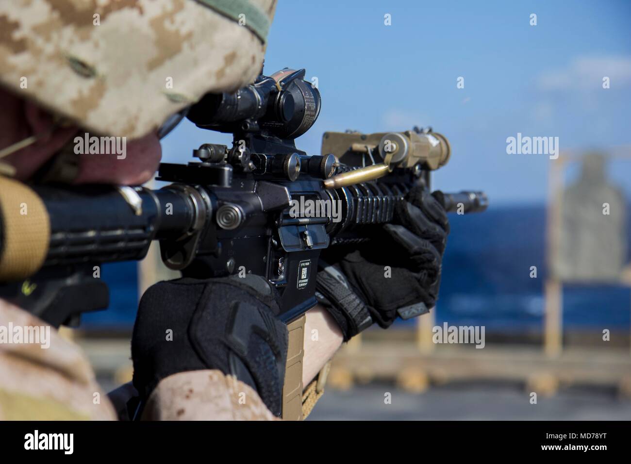 MEDITERRANEAN SEA (March 28, 2018) U.S. Marine Corps Lance Cpl. Justin ...