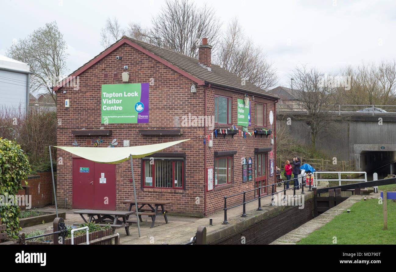 Tapton Lock Visitor Centre on Chesterfield Canal Stock Photo - Alamy