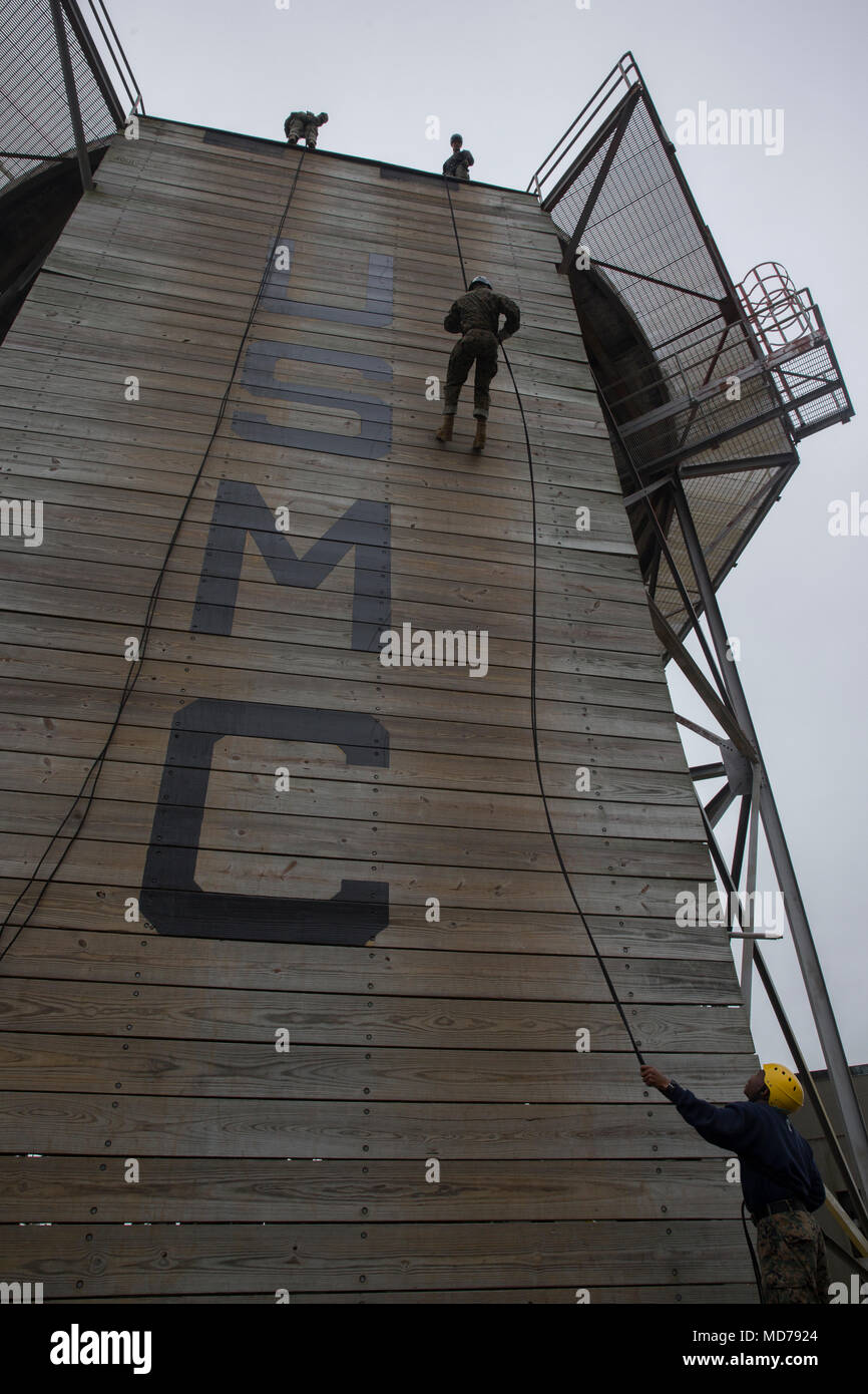 U.S. Marine Corps Recruits with Lima Company, 3rd Battalion, Recruit ...