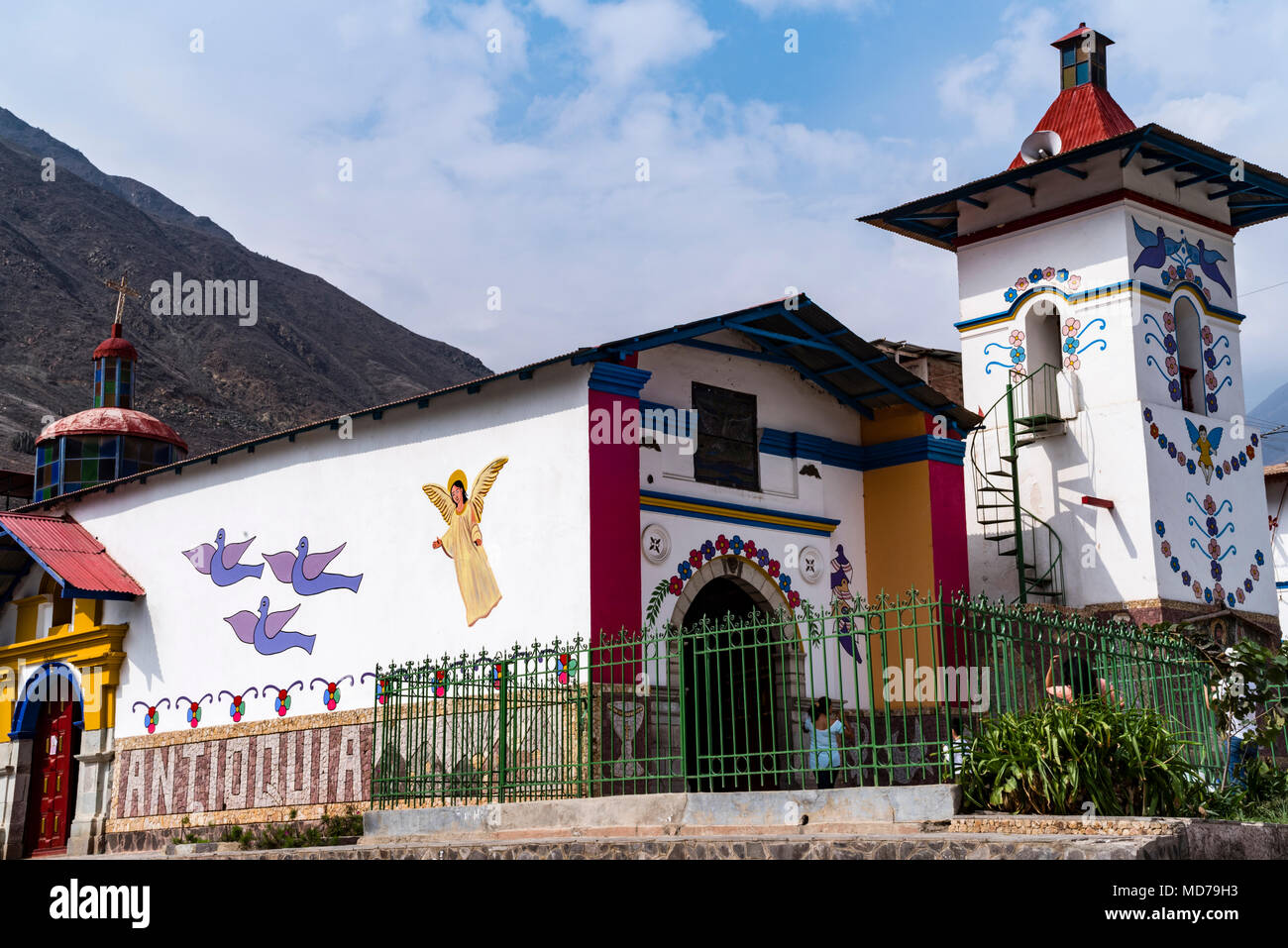 Church of Antioquia, valley of the Lurin river, Lima, Peru Stock Photo ...