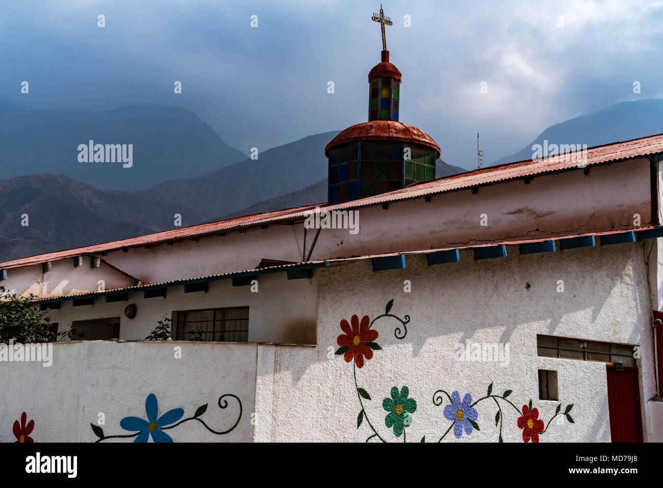 Church of Antioquia, valley of the Lurin river, Lima, Peru Stock Photo ...
