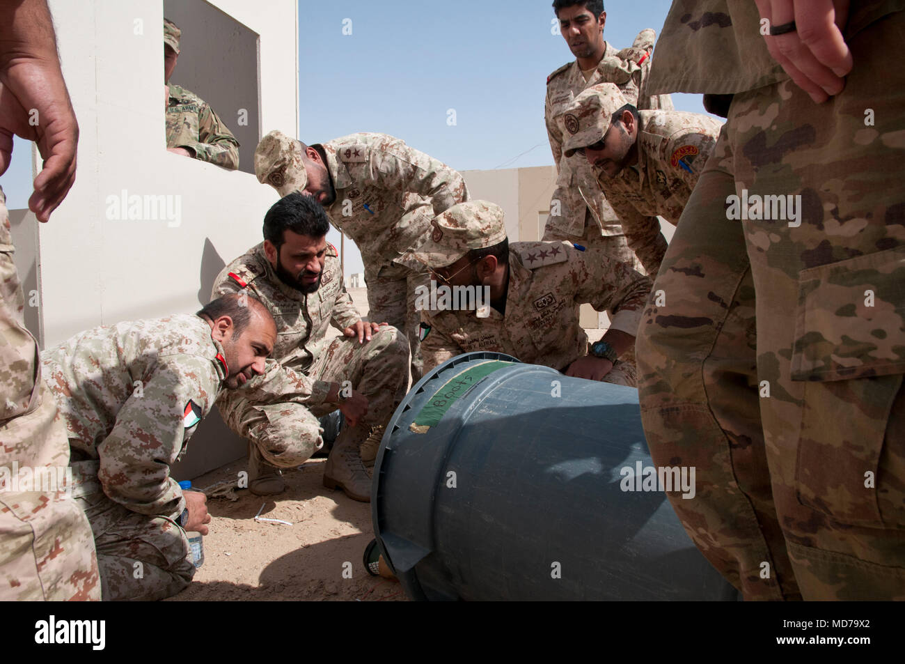 Kuwait Land Force explosive ordnance disposal-qualified officers ...